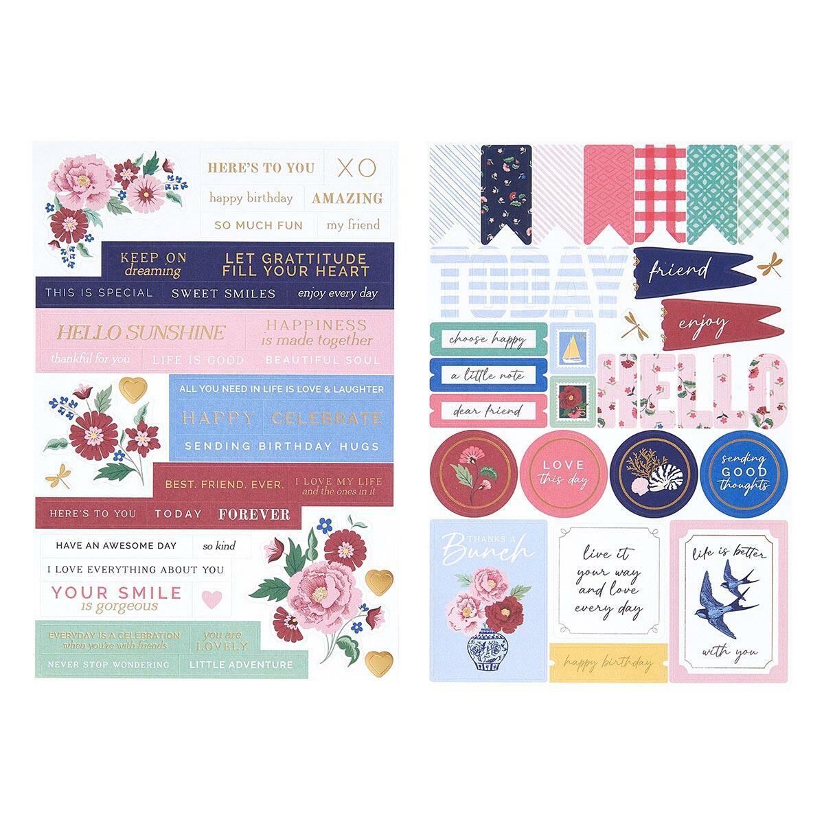 Spellbinders - Bayfair Cardstock Sticker Pack 2 sheets