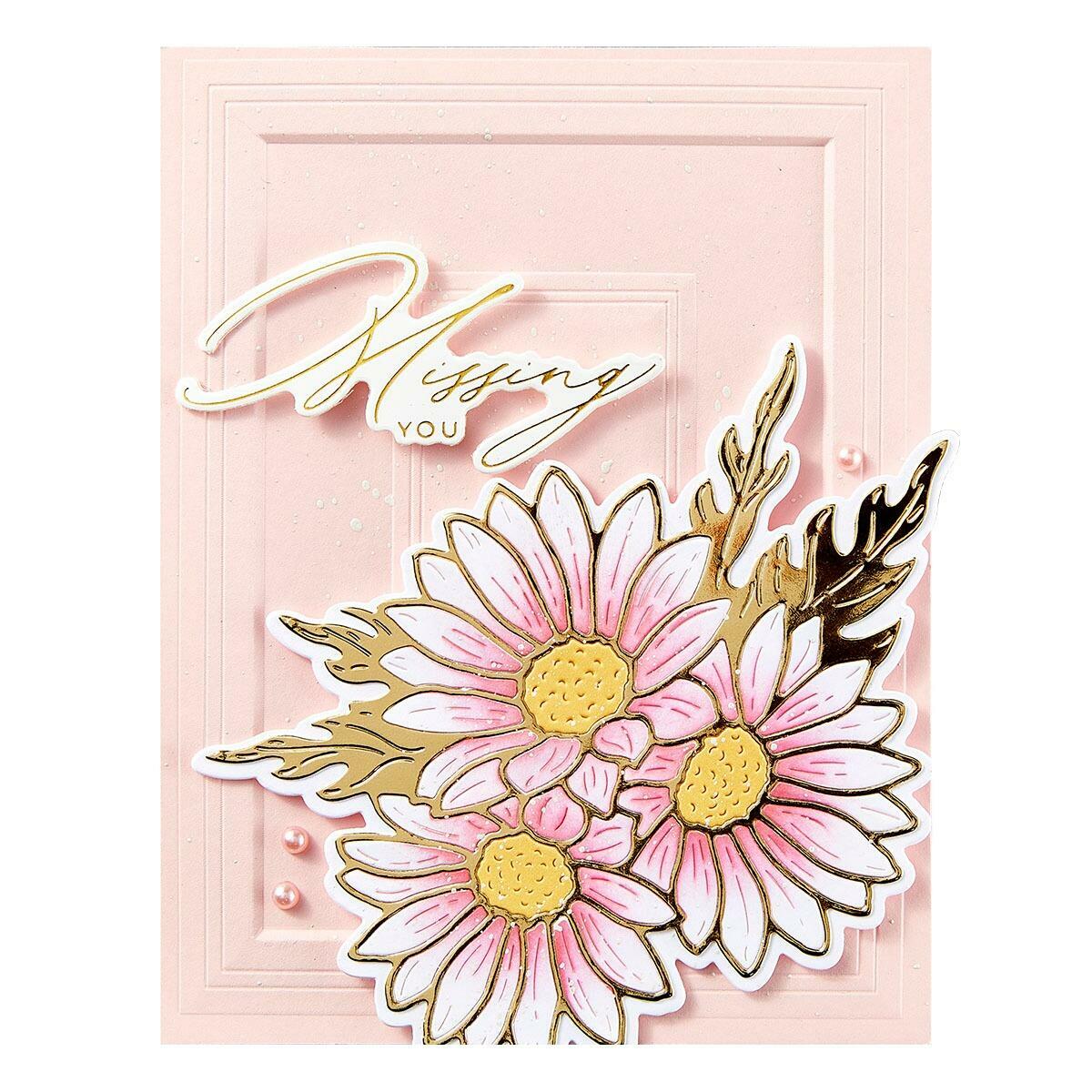 Spellbinders - Molded Frame 3D Embossing Folder from the Yana's Daisies ...