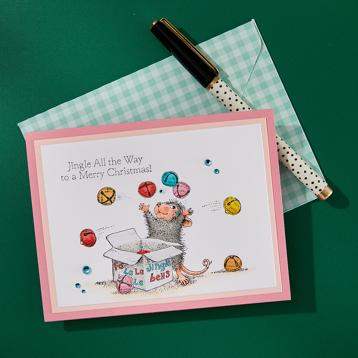 Spellbinders - Jingle Bell Wishes Cling Rubber Stamp Set from the House ...