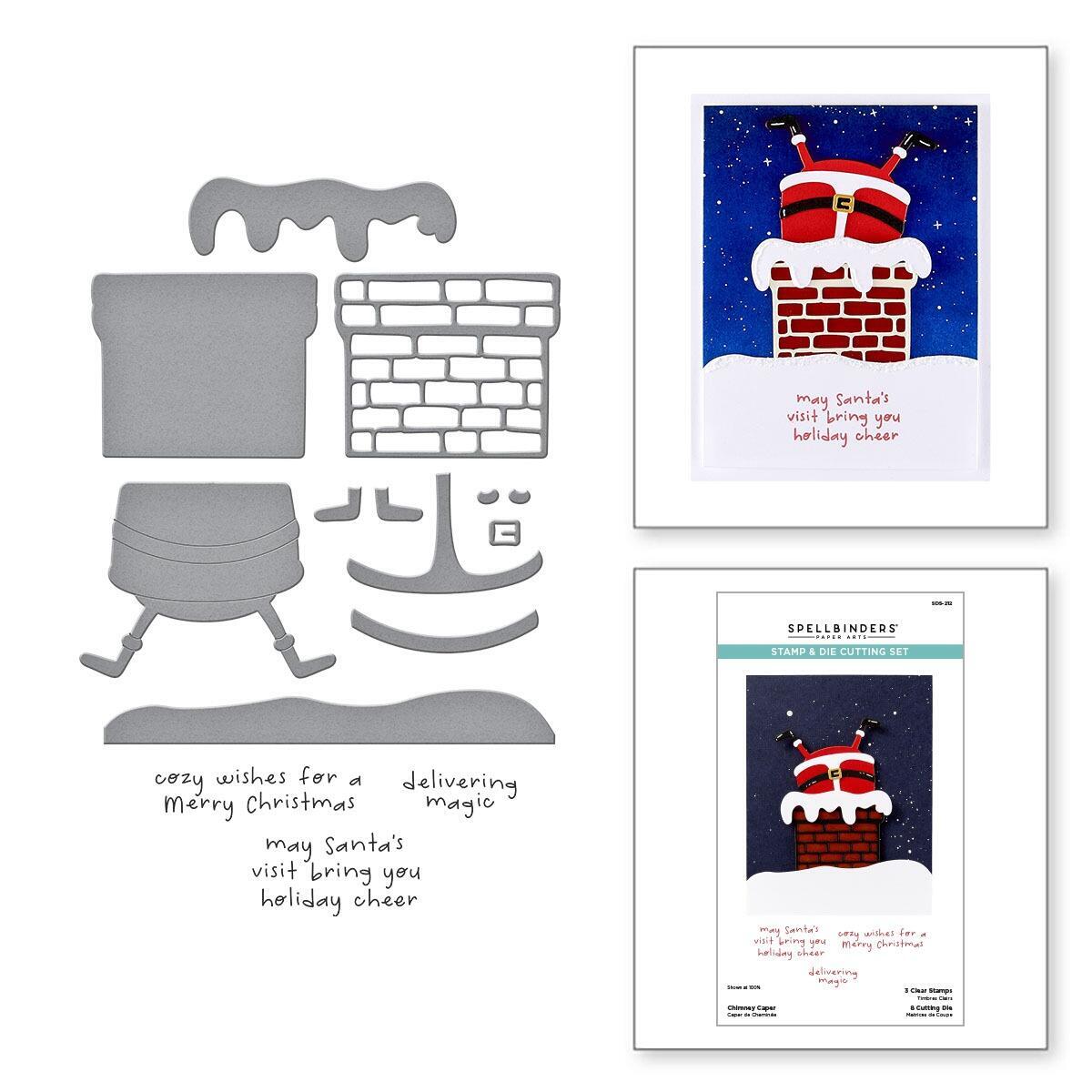 Spellbinders - Chimney Caper Clear Stamp & Die Set from the Merry ...