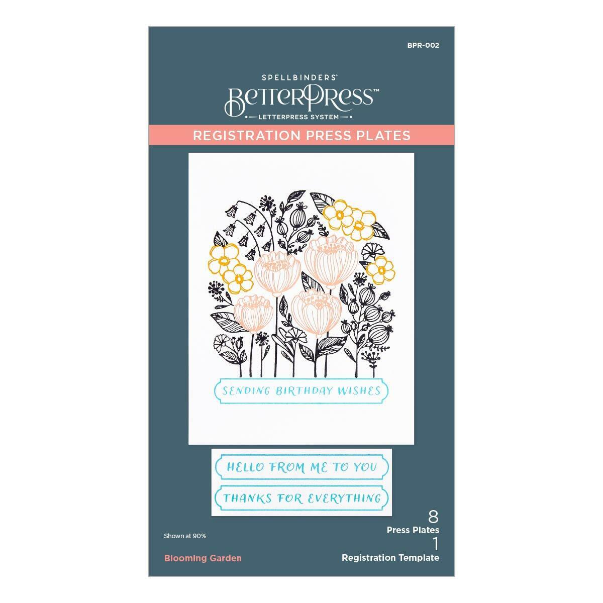 Spellbinders - Blooming Garden Press Plates from the BetterPress Place ...