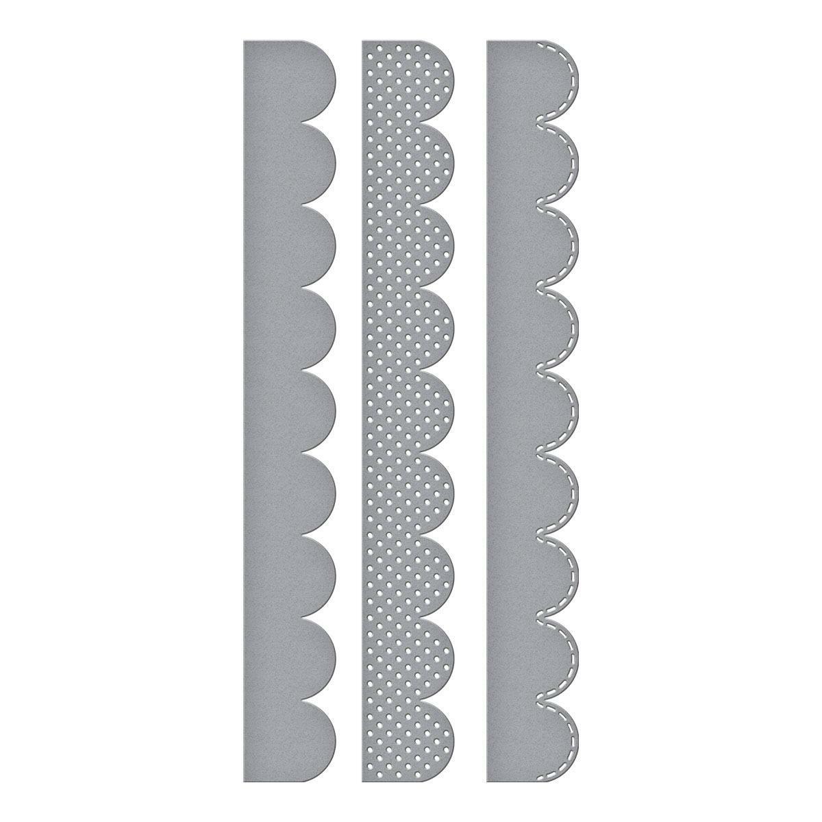 Spellbinders - Stitch & Dots Scallop Borders Etched Dies from the ...