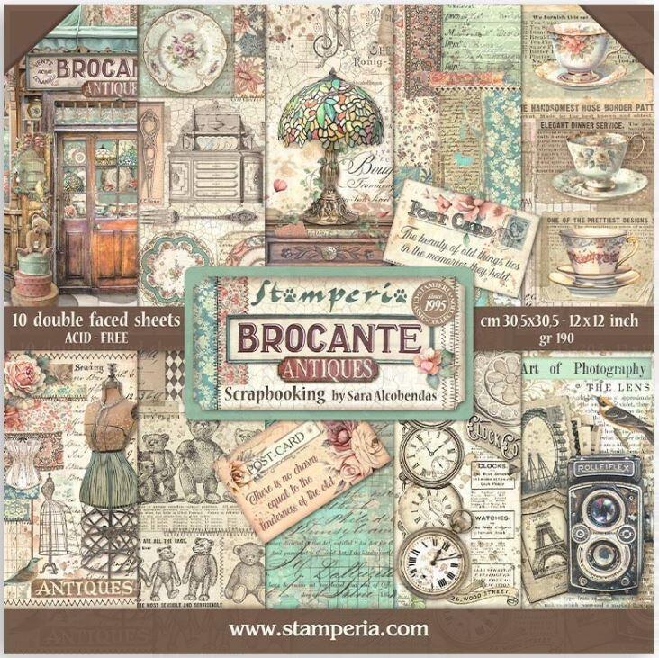Stamperia Brocante Antiques 12x12 Paper Pack