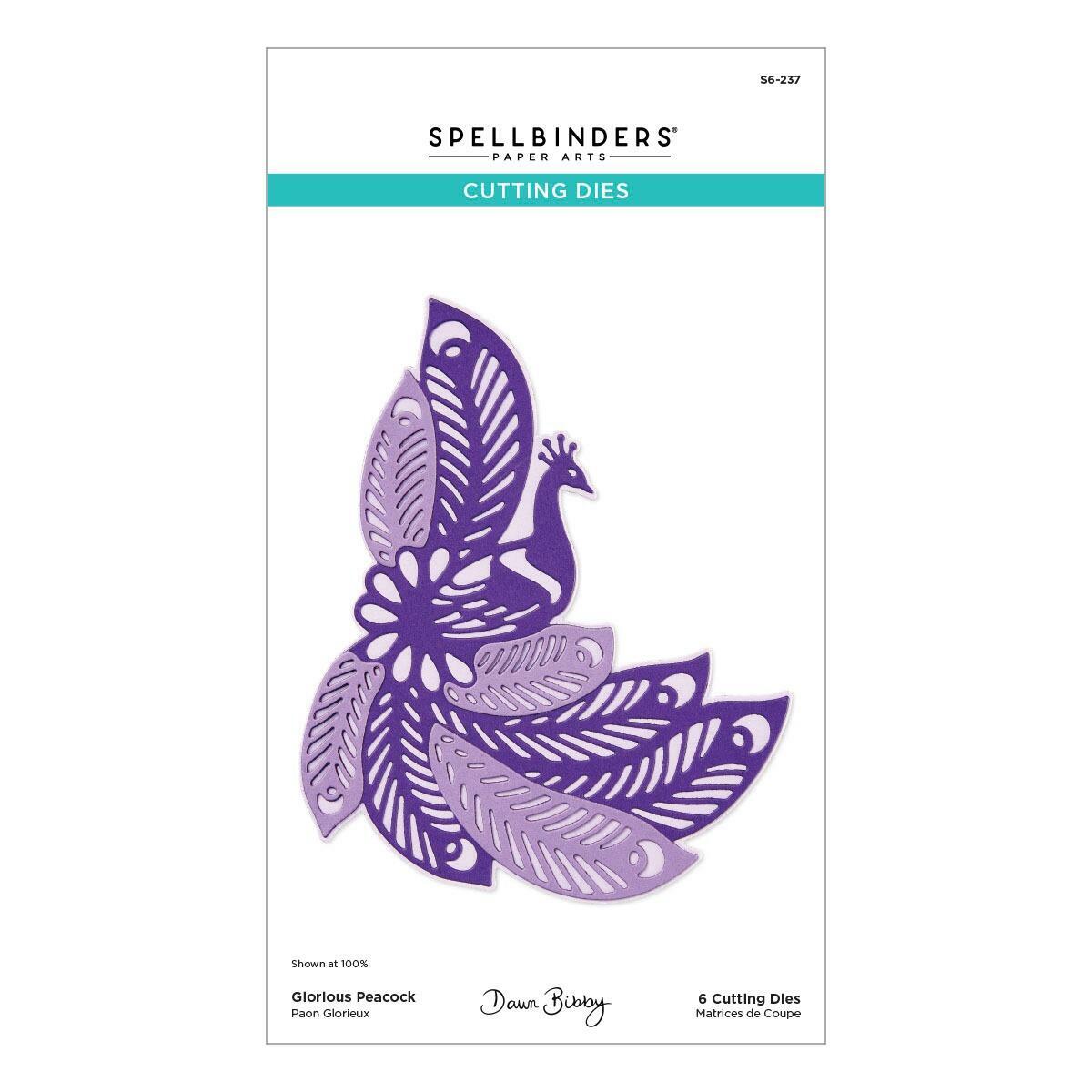 Spellbinders- Glorious Peacock Etched Dies from the Peacock Paradise ...