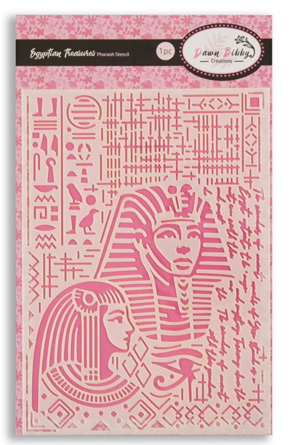 Egyptian Treasures. Pharaohs Stencil