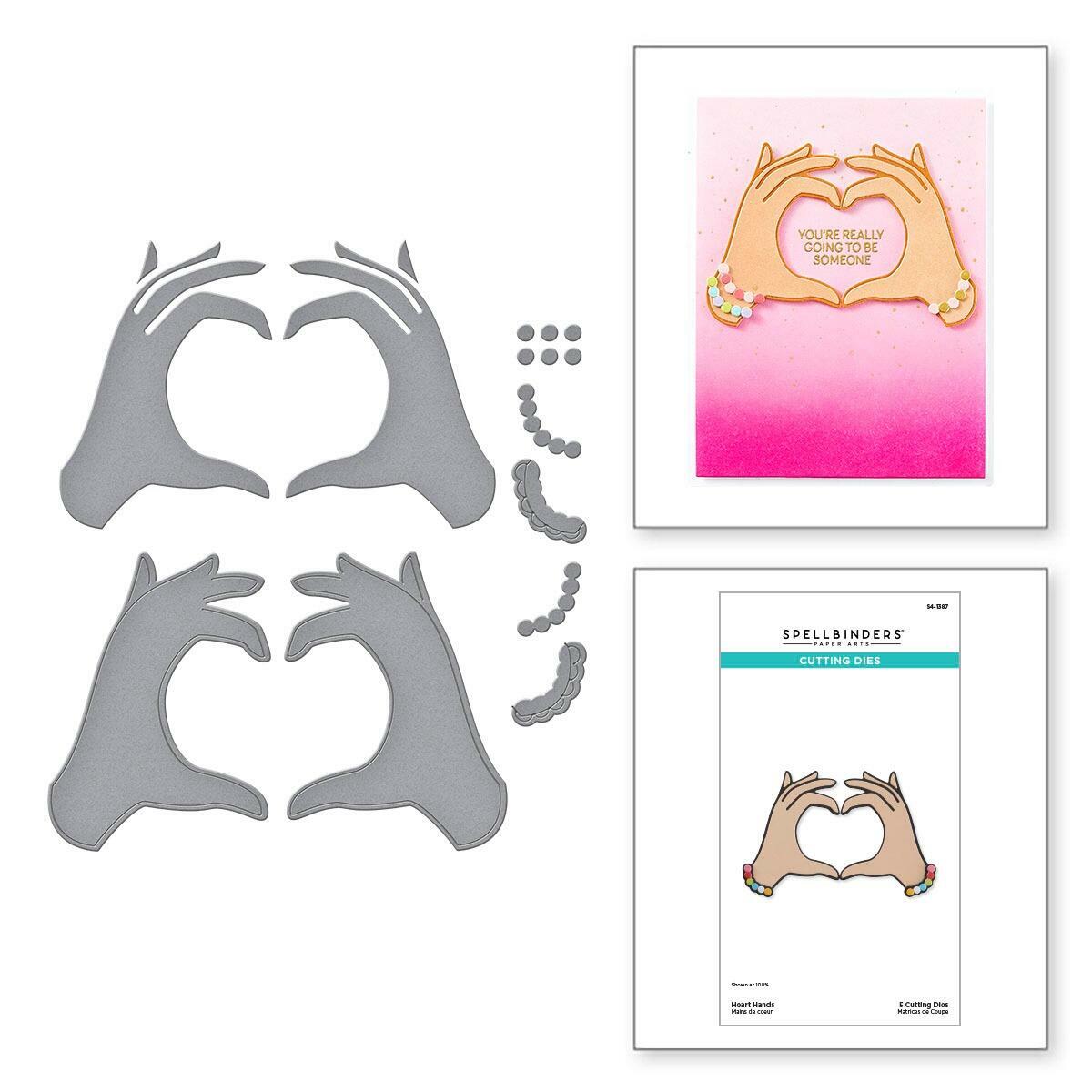 Spellbinders - Heart Hands Etched Dies from the Beads of Friendship ...