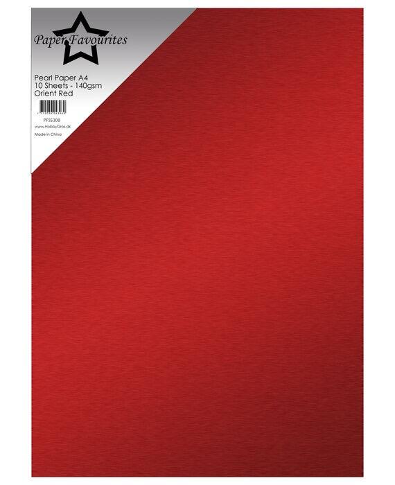 Orient Red A4 Pearl Paper 140gsm (10pcs)
