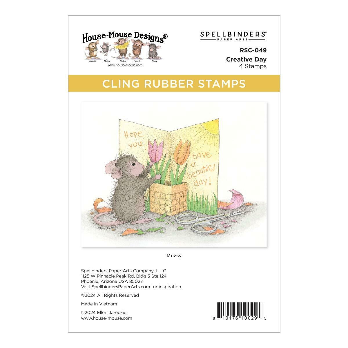 Spellbinders - Creative Day Cling Rubber Stamp Set from the House-Mouse ...