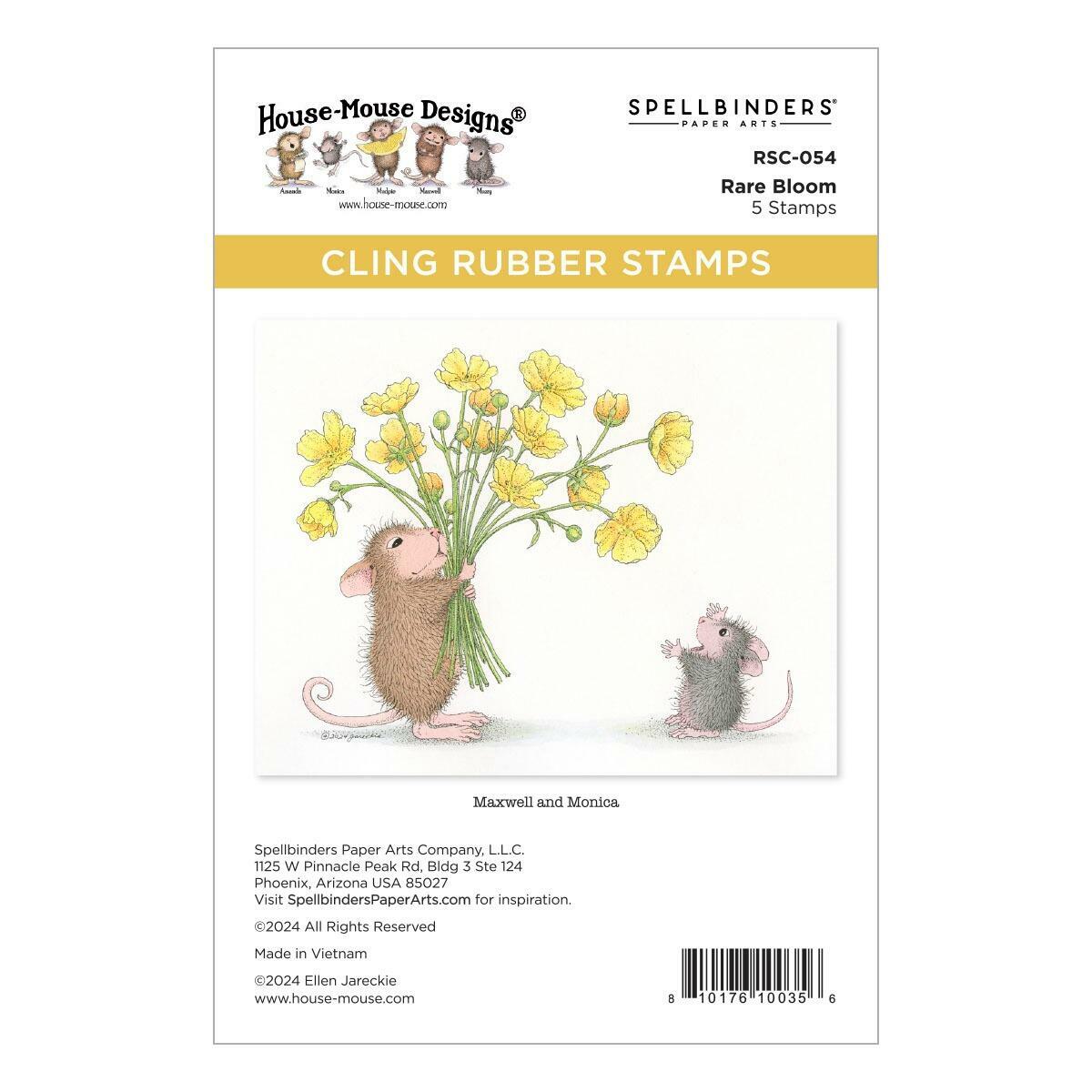 Spellbinders - Rare Bloom Cling Rubber Stamp Set from the House-Mouse ...