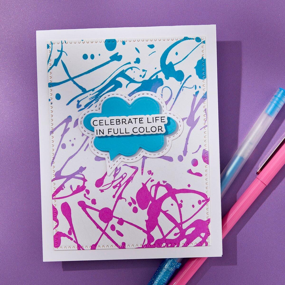 Spellbinders - Memo Splatter BetterPress Plate from the Take Note ...