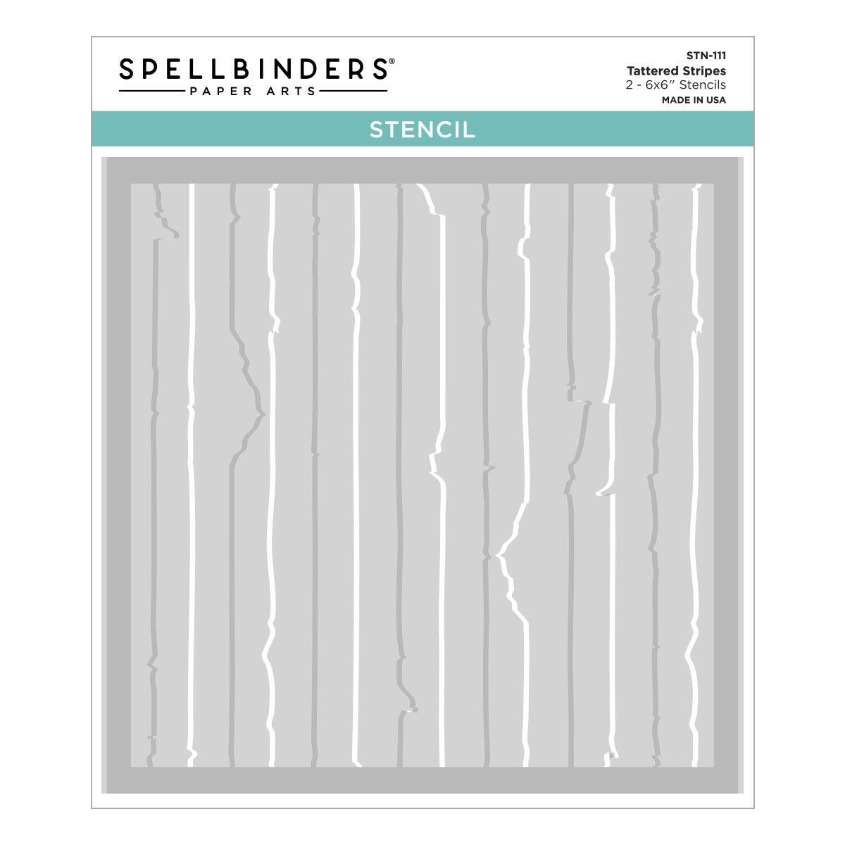 Spellbinders - Tattered Stripes Stencils from the Beautifully Imperfect ...