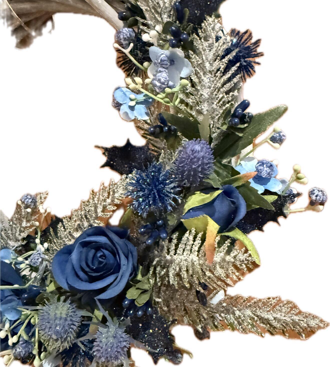 BLUE CHRISTMAS SPARKLE WREATH KIT