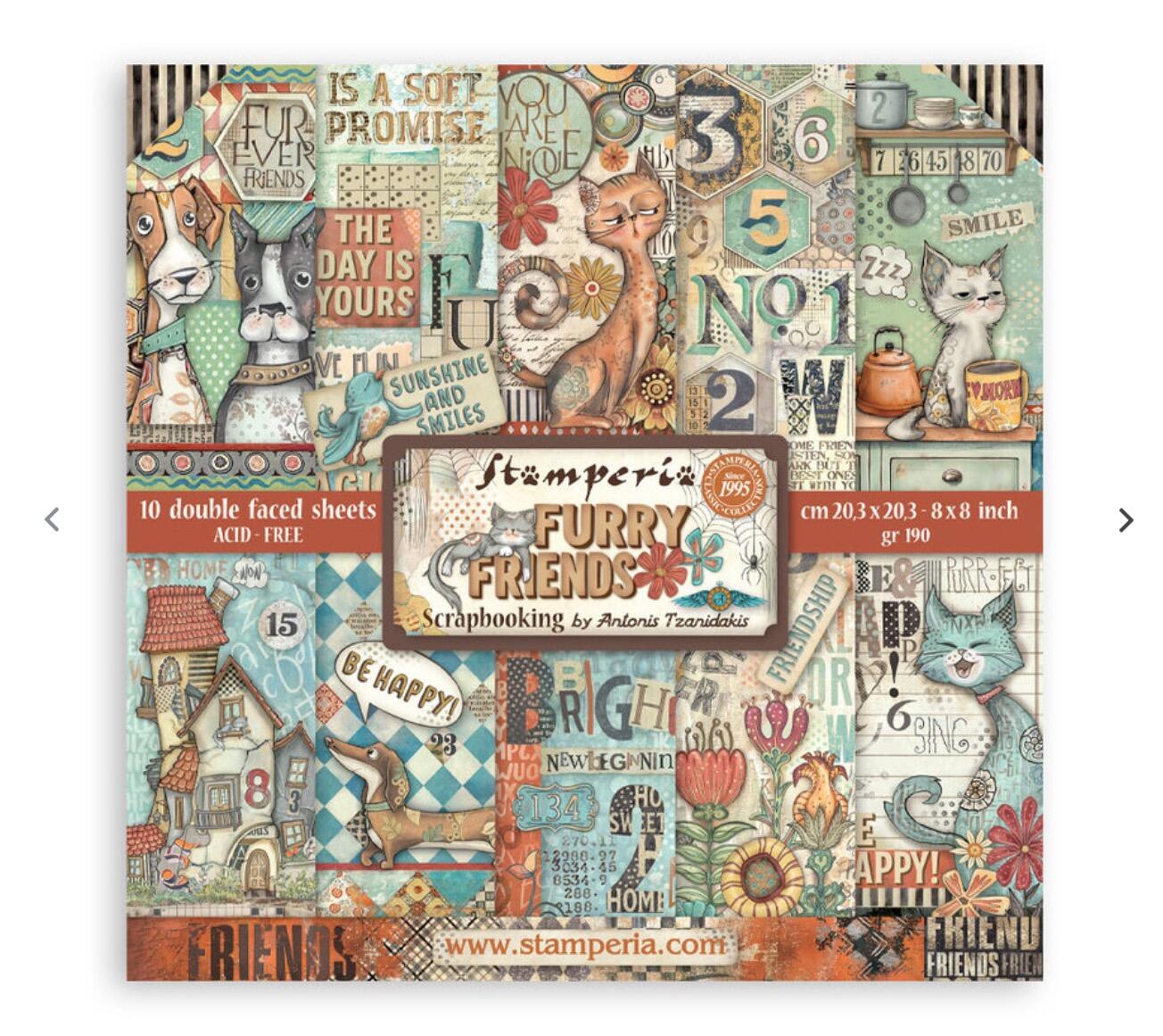 Furry Friends 8x8 Inch Paper Pack (SBBS132)