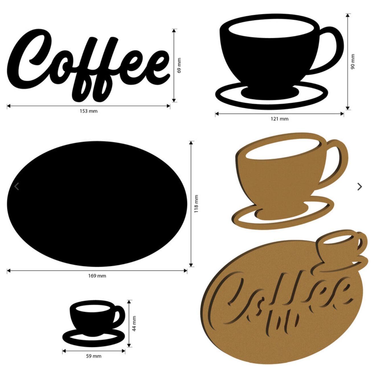 Coffee and Chocolate MDF Crafty Shapes Blanks Cup and Plate (KLSM70)