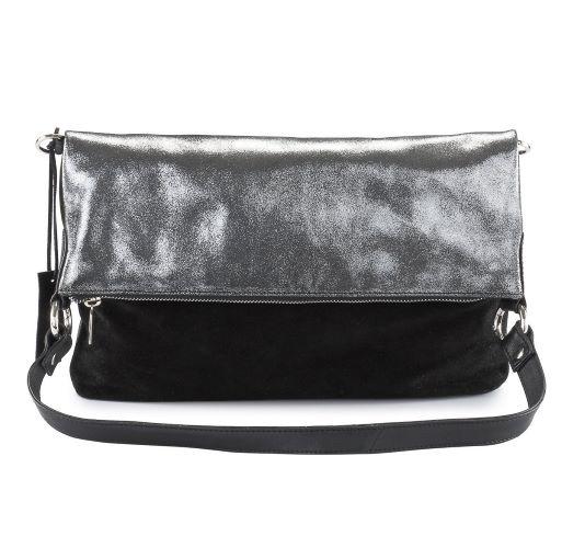Black metallic 4-way bag