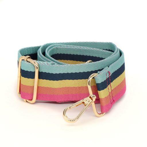 Pastel stripe bag strap