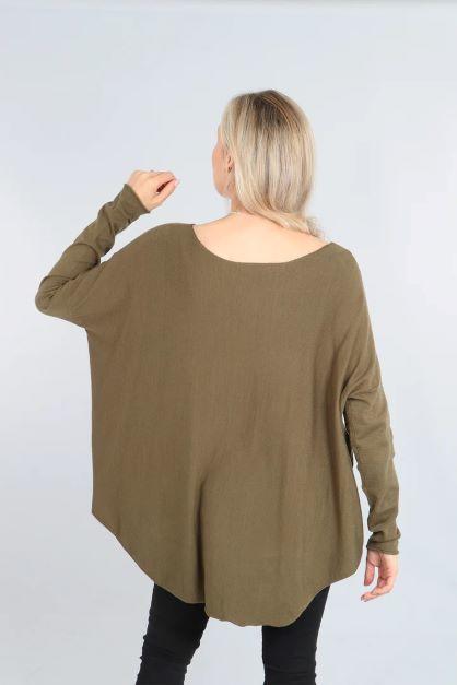 Oversized batwing jumper