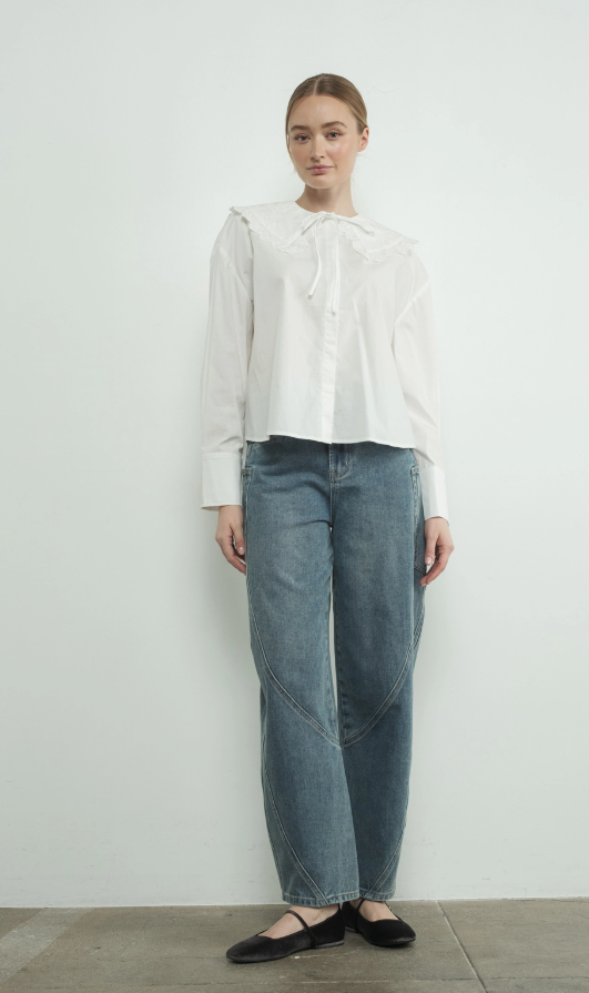 Peter pan collar blouse