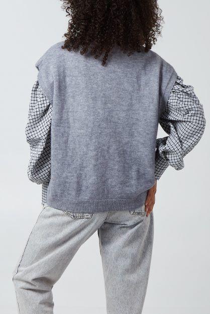Knitted roll neck vest