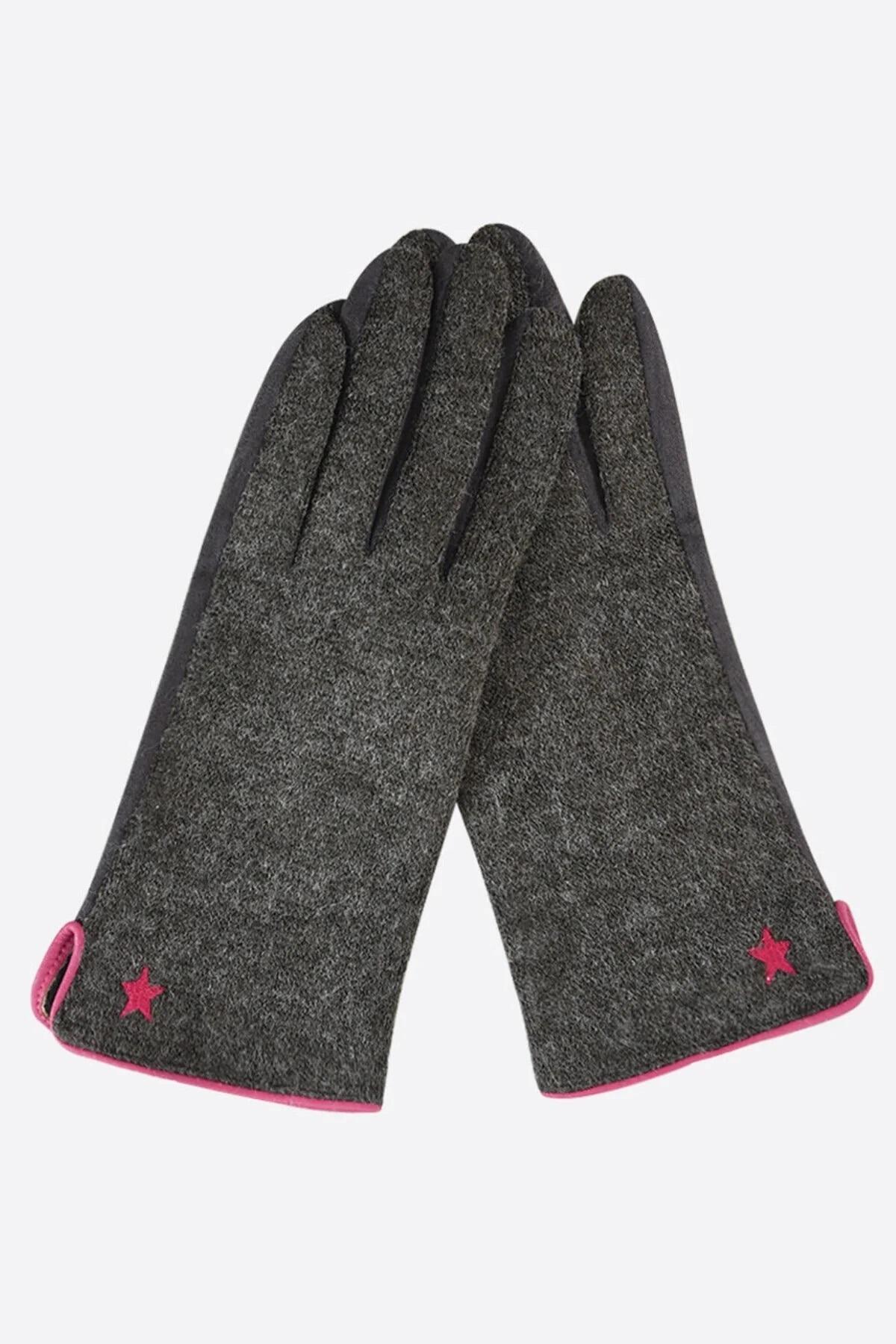 Embroidered star gloves