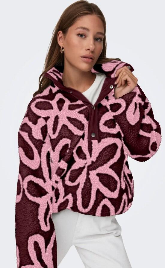 Burgundy Amy teddy fleece