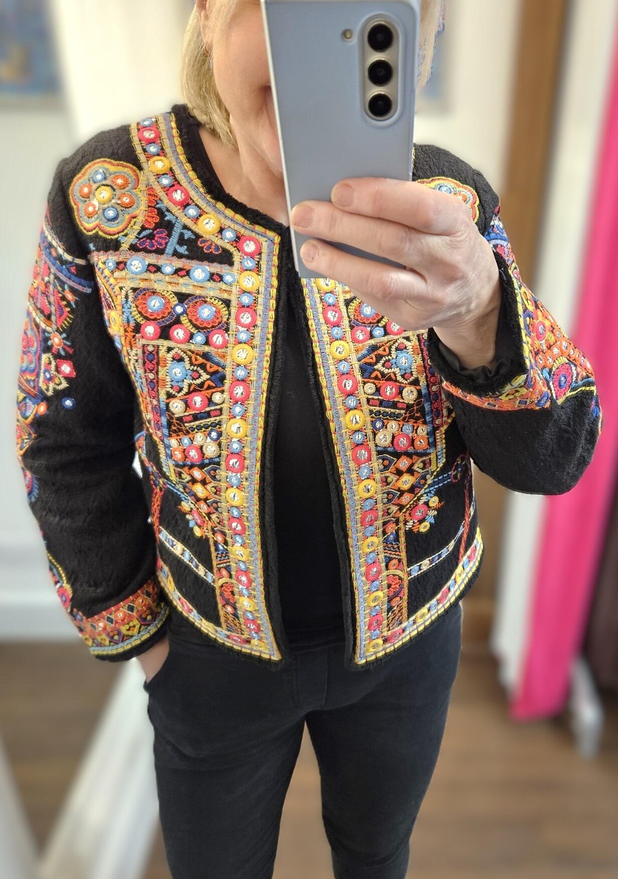 Black embroidered jacket