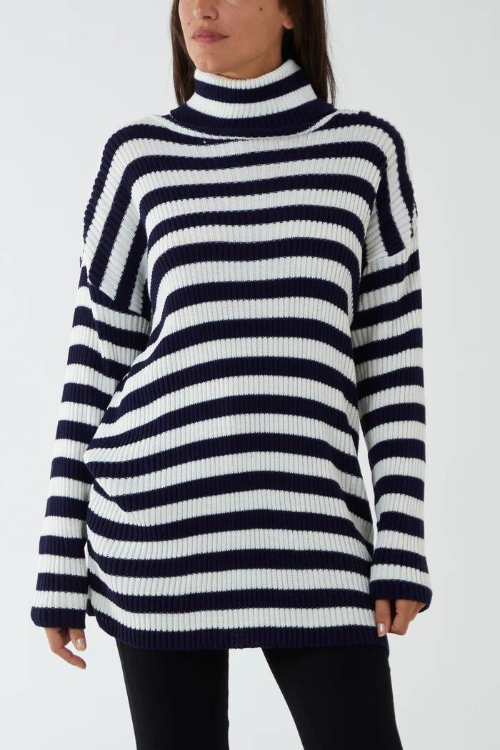 Navy nautical stripe jumper