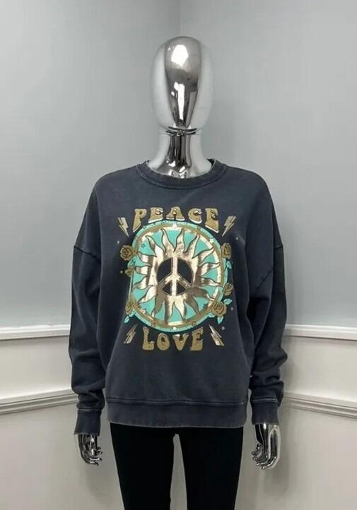Charcoal peace sweatshirt