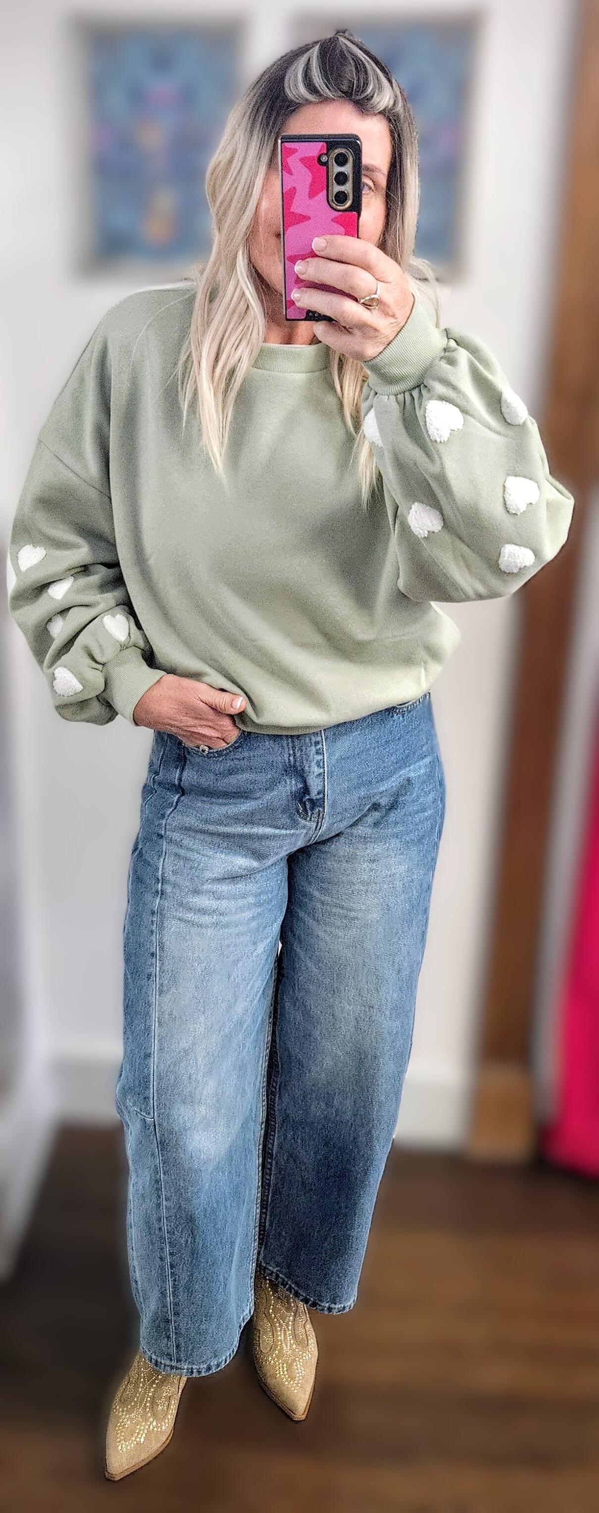 Macy heart sweatshirt