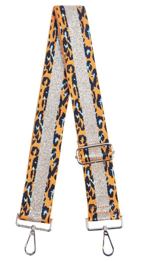 Animal print glitter stripe strap