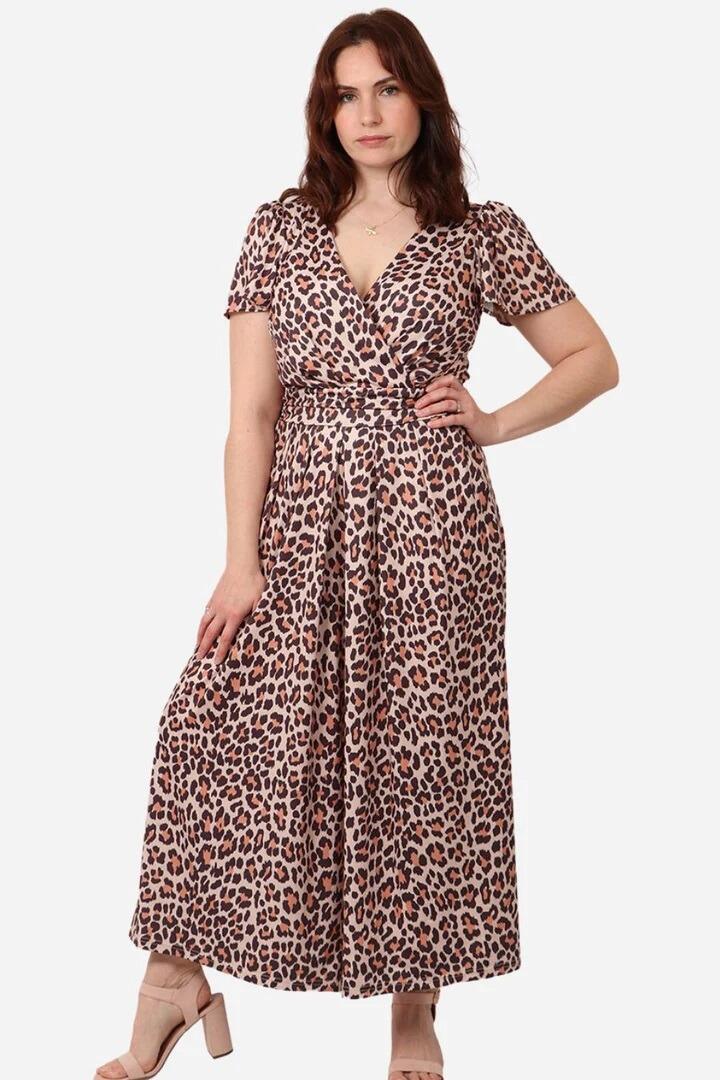 Large leopard print jumpsuit