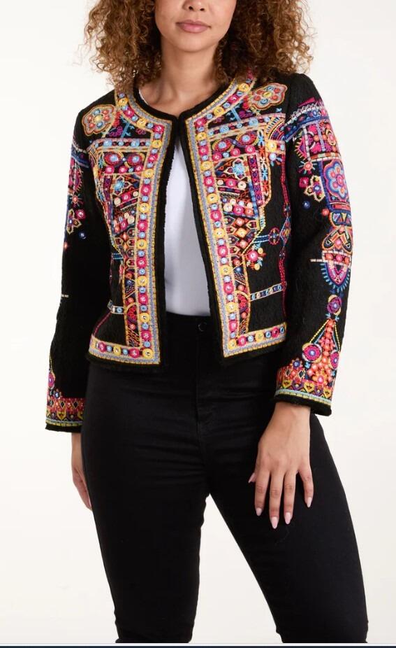 Black embroidered jacket