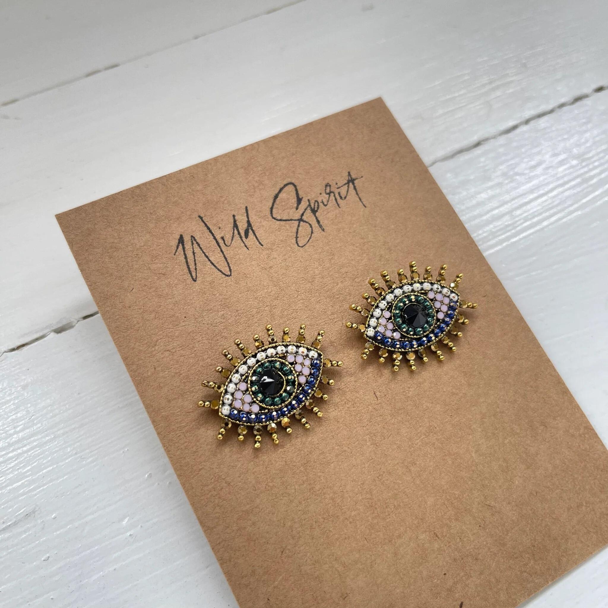 Bling eye studs