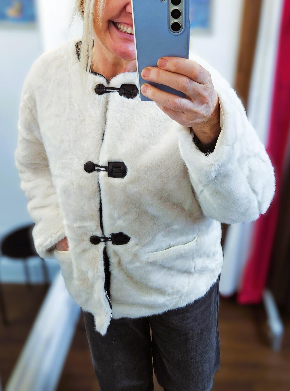 Fur toggle jacket