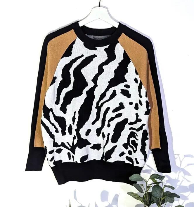 Luxe animal print jumper