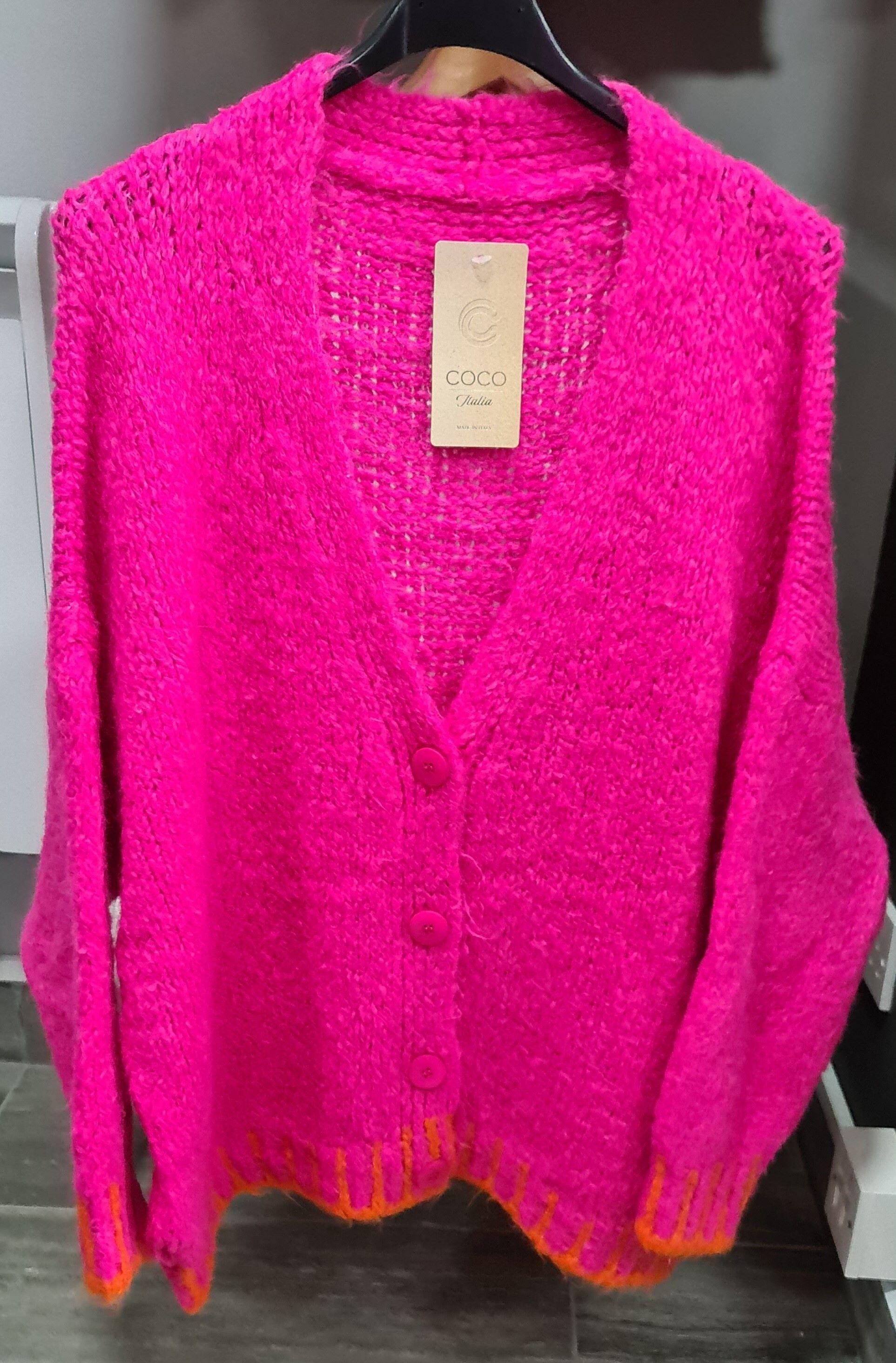 Contrast stitch cardigan