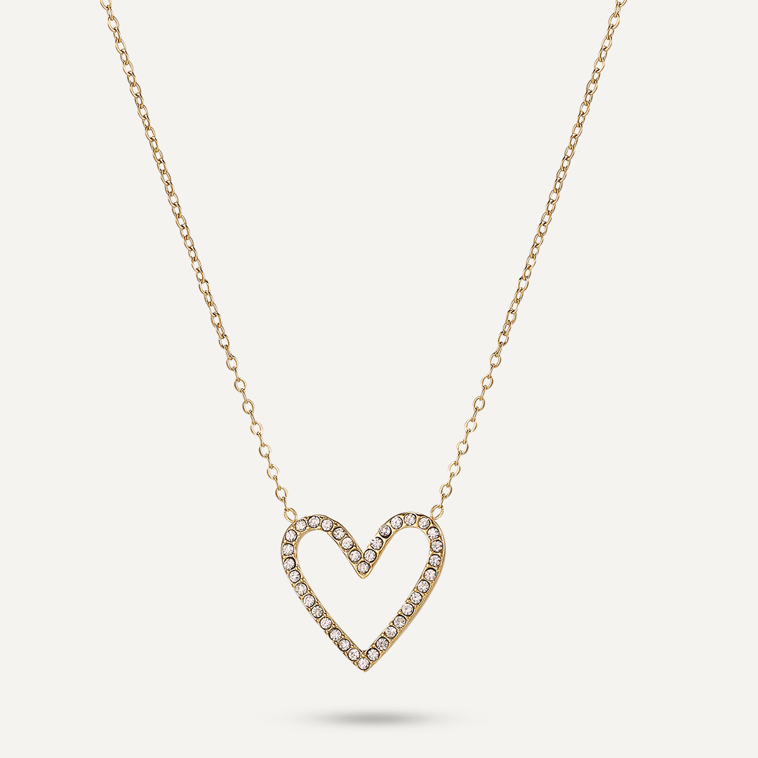 Gold Vibes heart necklace