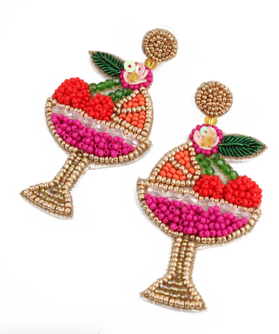 Fruity cocktail earrings