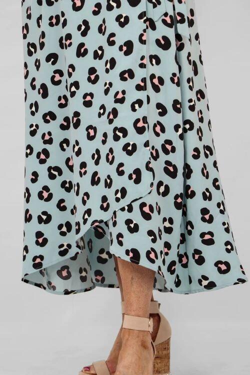 Leopard print wrap dress