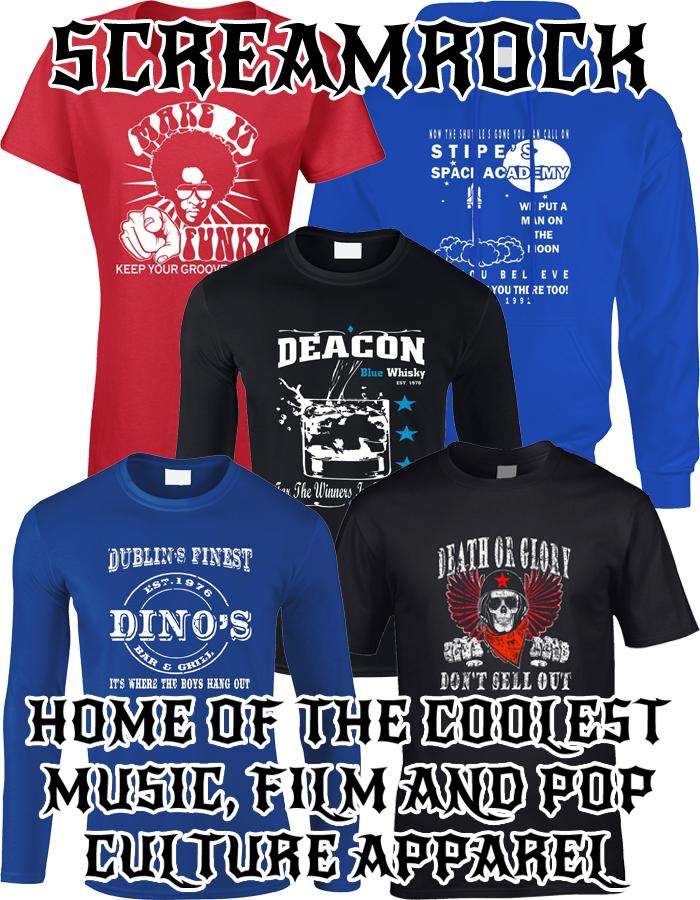 Screamrock.co.uk T-Shirts Hoodies Vests Men's Ladies Kids Sweatshirts