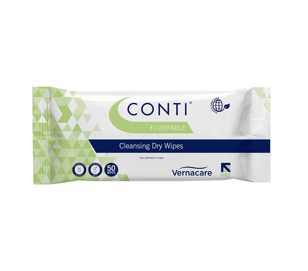Conti® Flushable Dry Wipe (18 packs of 50 wipes)