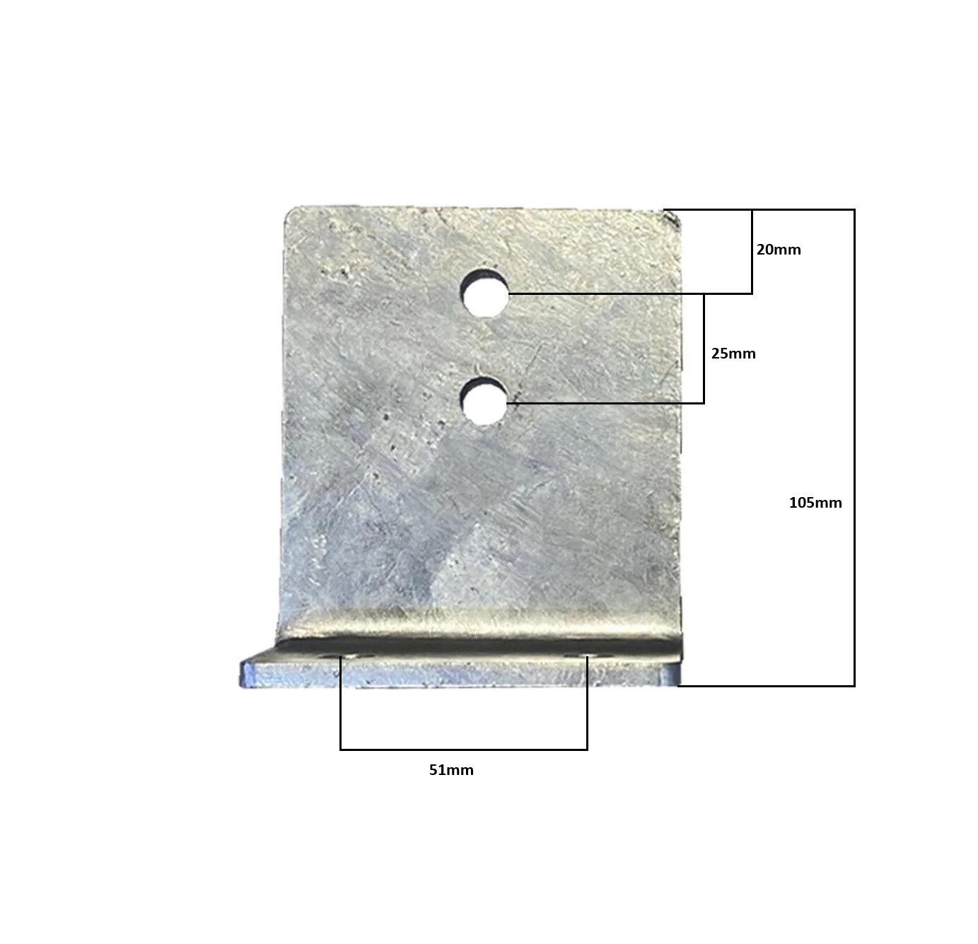 Pair of Single Hole L Brackets