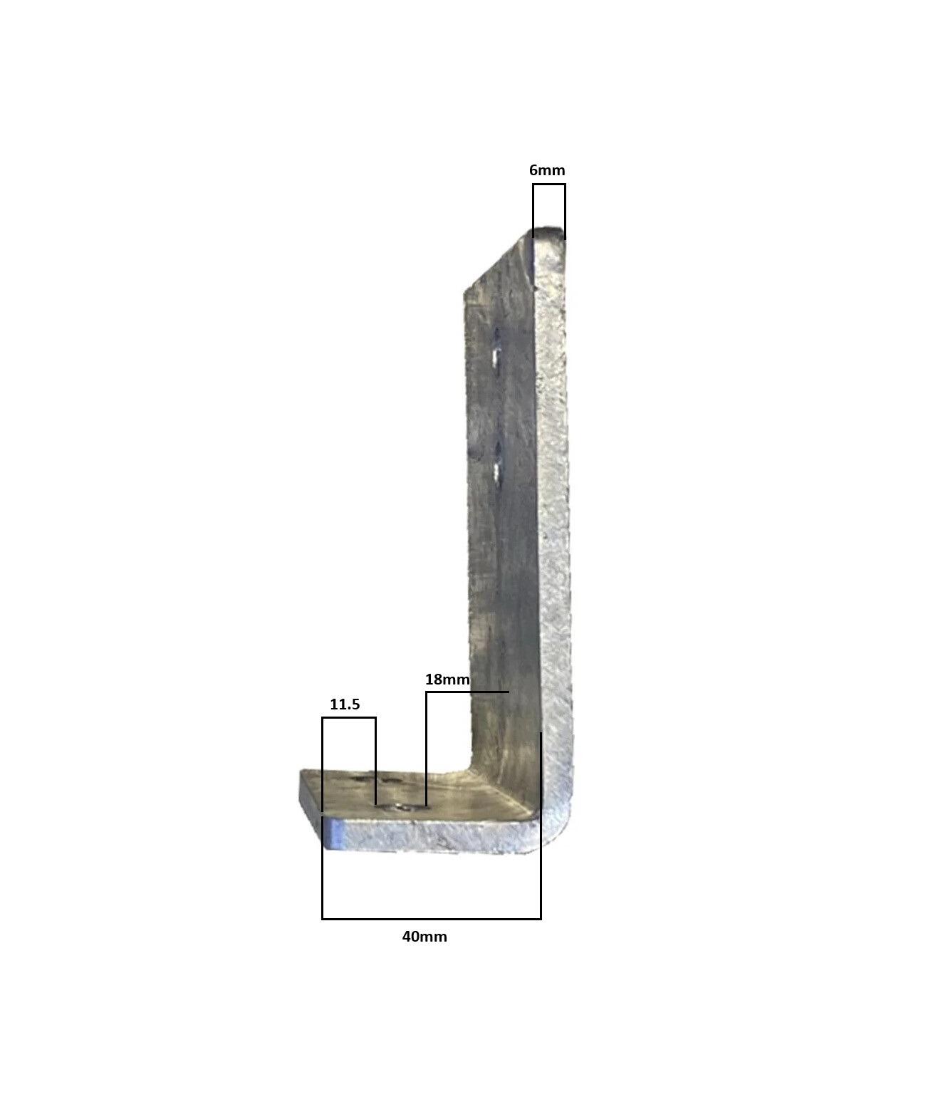 Pair of Single Hole Raised L Brackets
