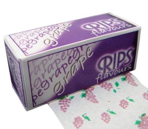Rips ''Grape'' Flavoured Cigarette papers on a roll Various Variations