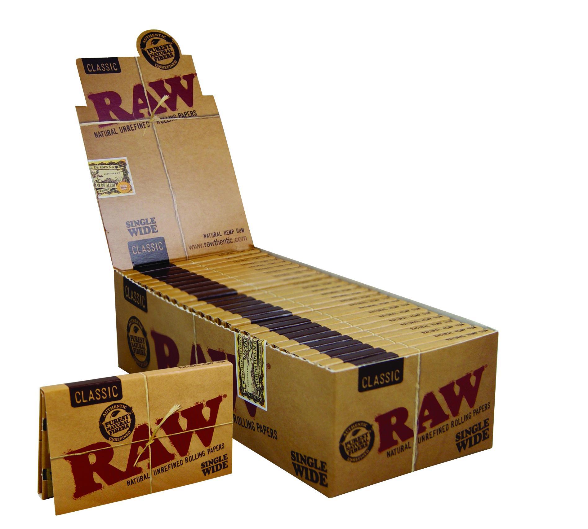 Raw Classic Single Wide Size Double Window Rolling Papers