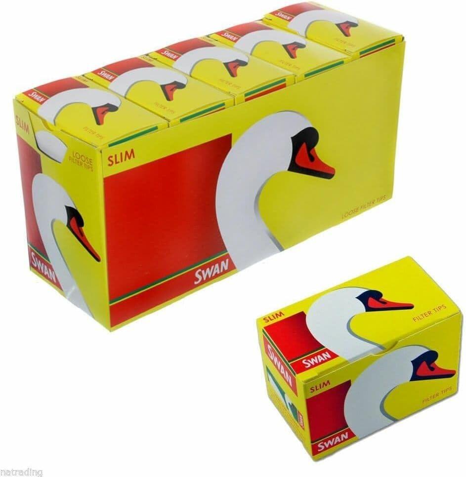 Swan Slim 6mm Filter Tips Loose 165 Tips per box(Total 1650 in 1 Outer Box)