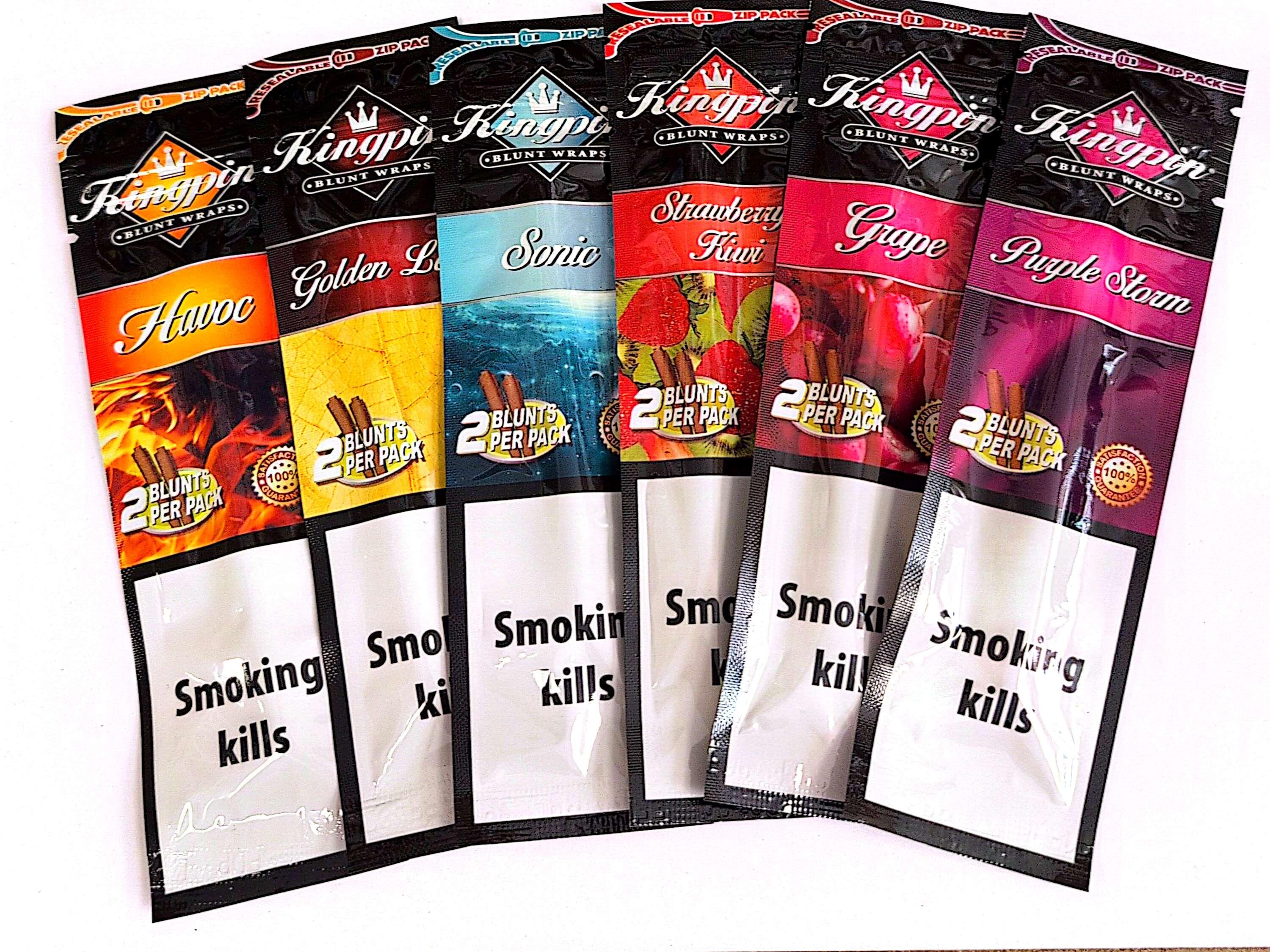 Kingpin Wraps Set of Six Assorted Packs(2 wraps per pack)