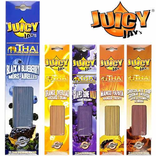 Juicy Jay's Thai Modern Incense Sticks, 20 In A Pack Many Fragrances