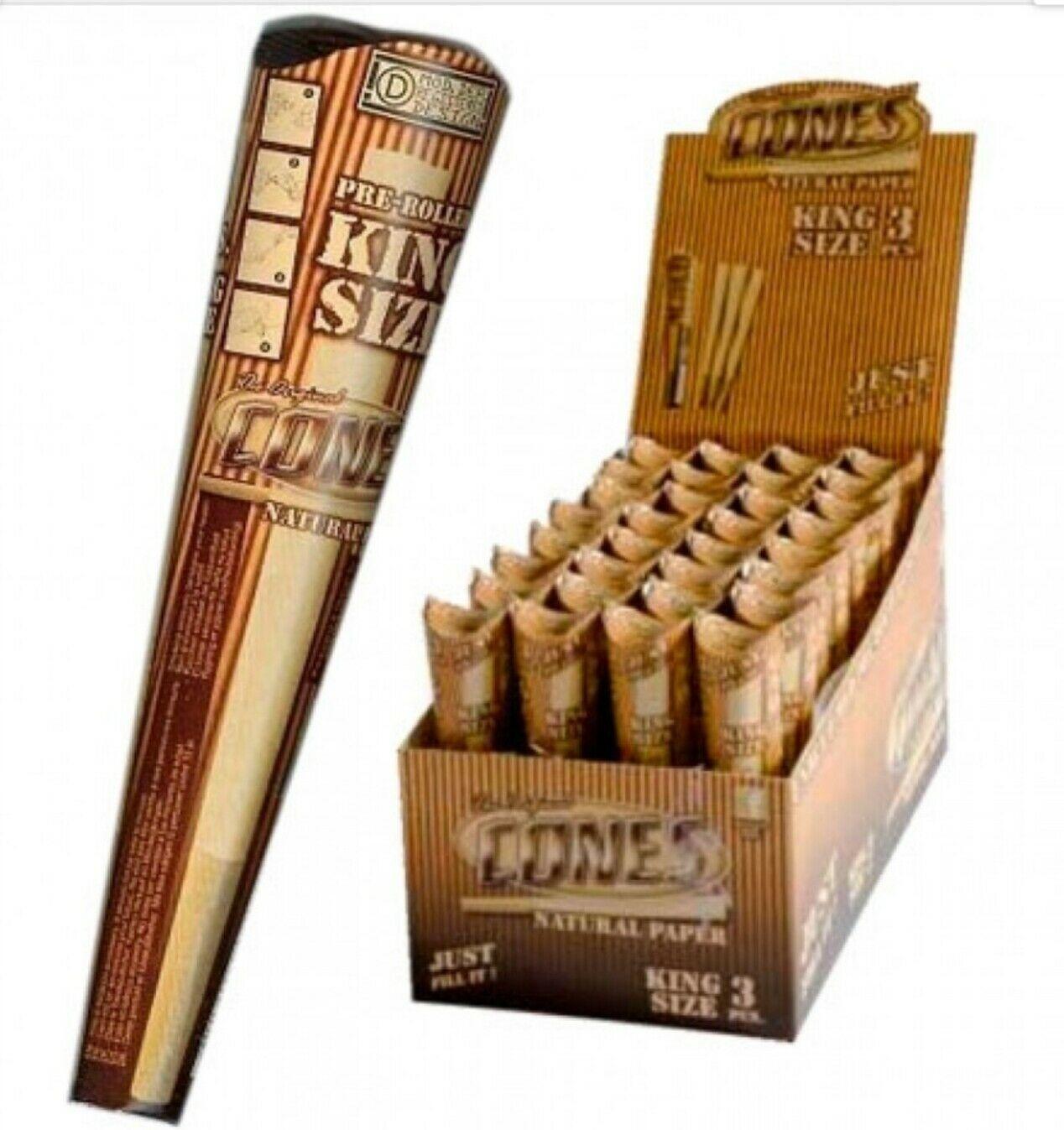Natural Cones Just Fill it(1 x 3) King Size Cones