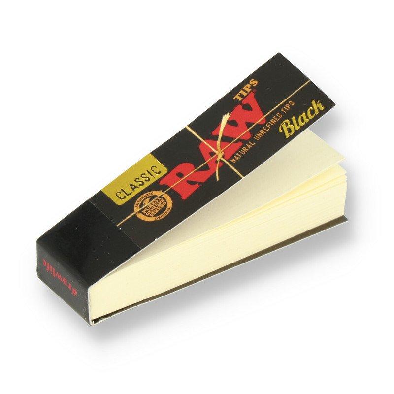 RAW Black Rolling Paper Roach Filter Tips Chlorine Free Filter tips ...